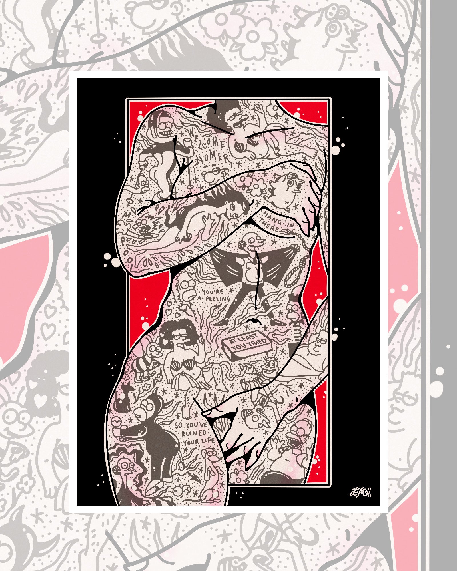 Simpsons Torso Art Print – EllaMobbs